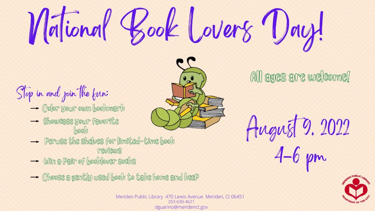 National Book Lovers Day | Meriden Public Library
