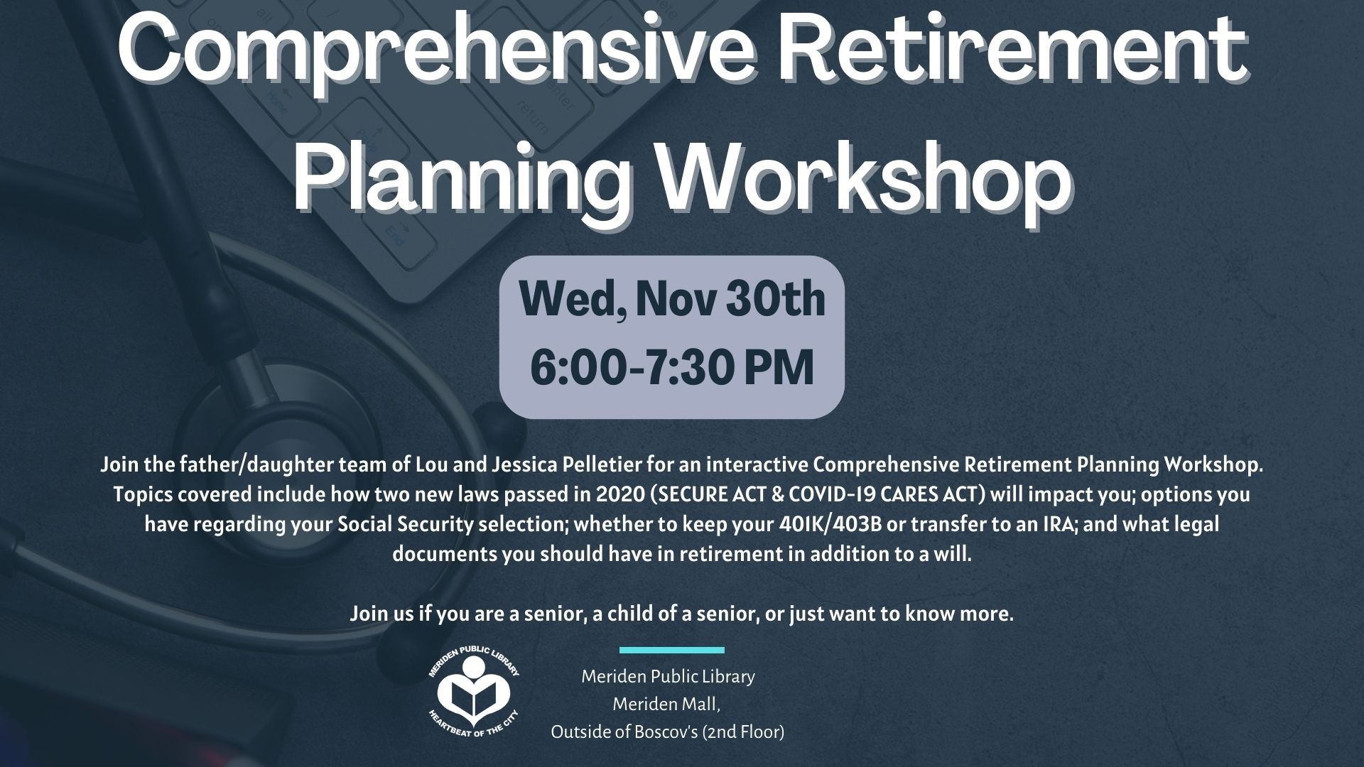 Comprehensive Retirement Planning Workshop | Meriden Public Library