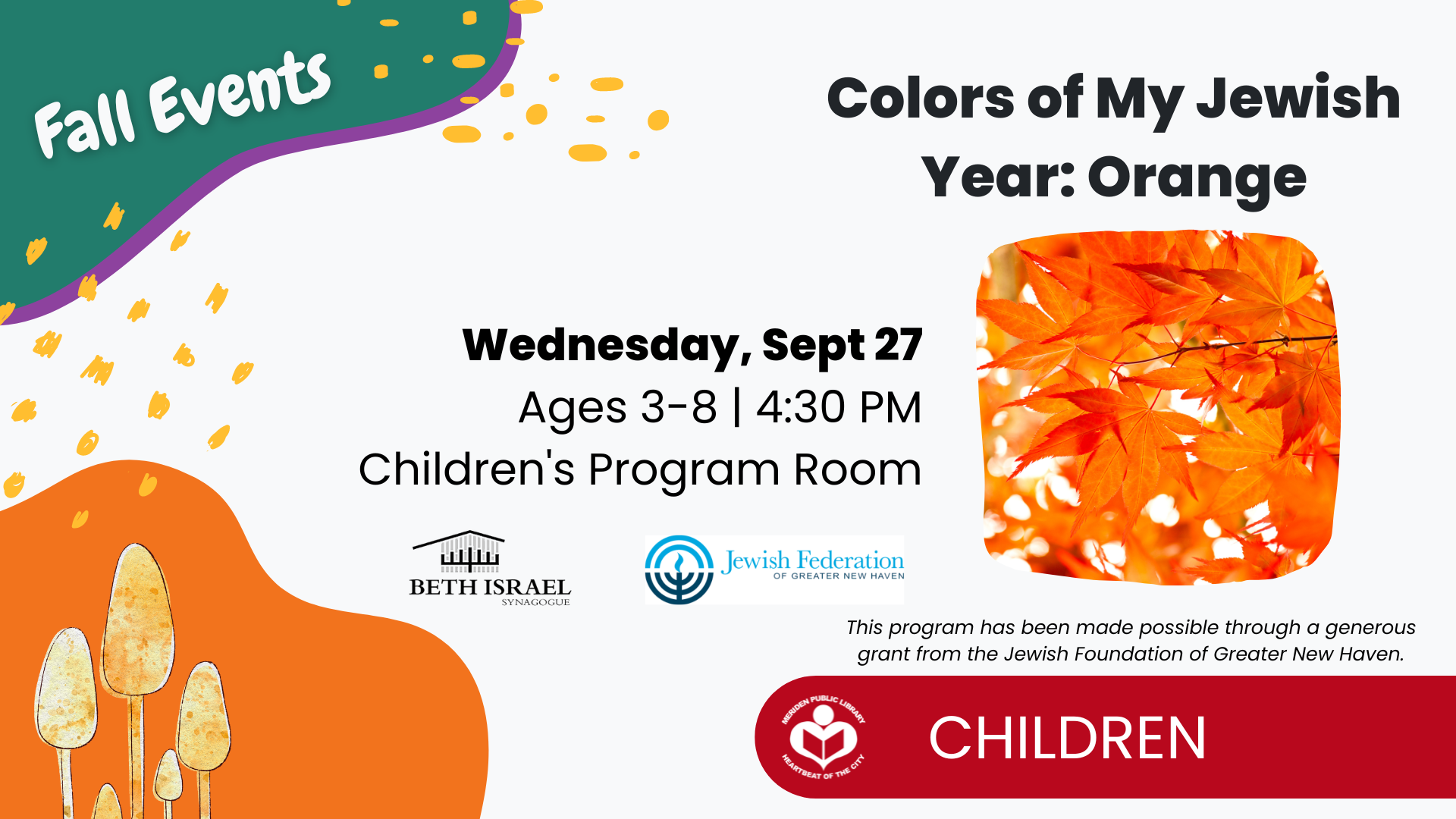 Colors of My Jewish Year: Orange | Meriden Public Library