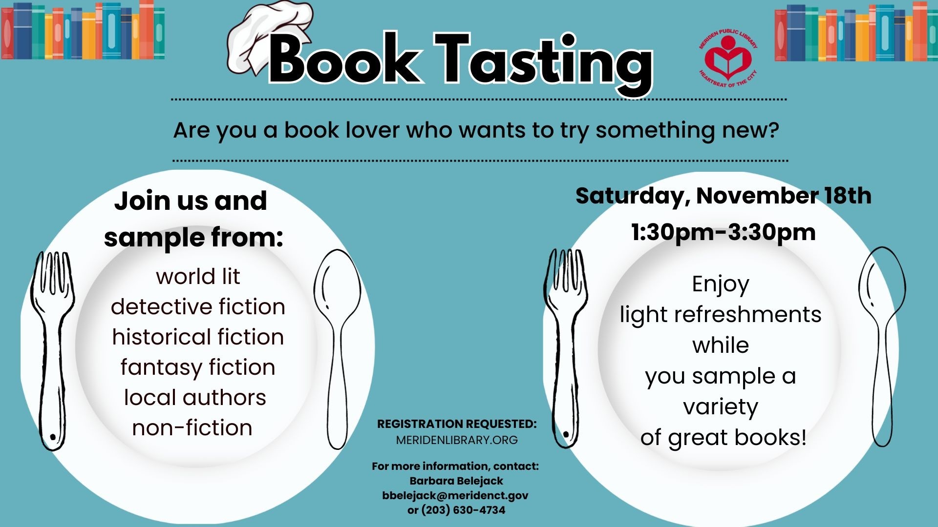 Book Tasting | Meriden Public Library